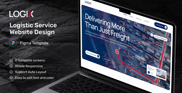 Logix - Logistic Website UI Figma Template by peterdraw | ThemeForest